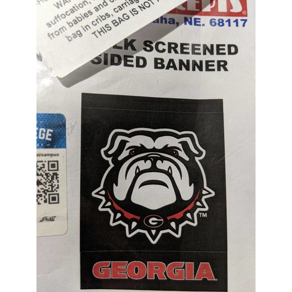 NCAA | Accents | 3x40 New Georgia Bulldogs Silk Screened Single Sided ...